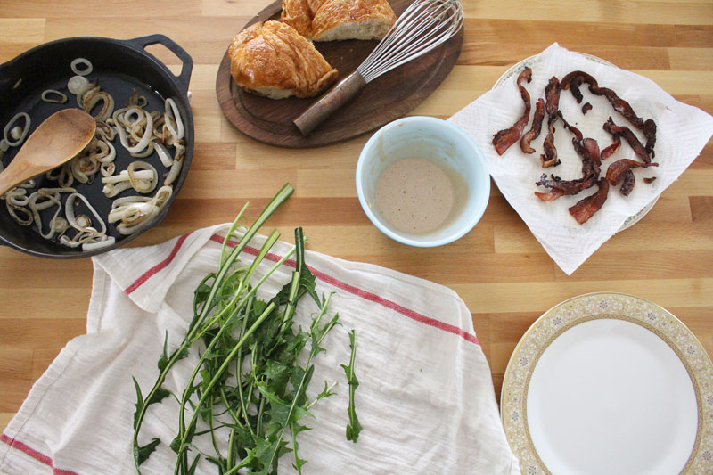Dandy Sandi - Bacon Sandwich with Dandelion Greens - De Ma CuisineDe Ma ...