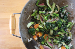 Red Choi Stir Fry with Tofu and Almonds - De Ma CuisineDe Ma Cuisine